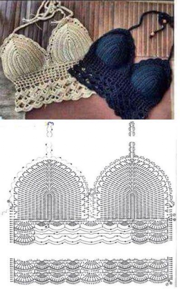 How to make a crochet bustier - Knitting Idea